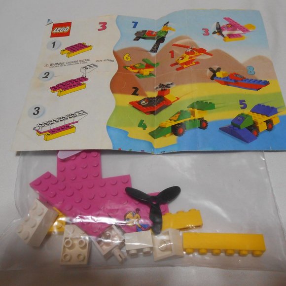 Lego | Toys | Vtg Set Complete Legos For Beginners Airplane W Sheet In ...